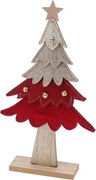 Filcová vánoční dekorace STROMEK červená 39 cm