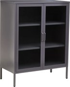 Šedá ocelová vitrína 80x102x40 cm Acier – Premier Housewares