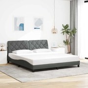 Rám postele bez matrace tmavě šedý 180 x 200 cm textil 3310616