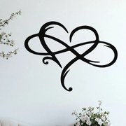 dřevo života Dřevěné srdce INFINITY Zvolte barvu dekoru: Černá, Rozměry šxv (cm): 60x45