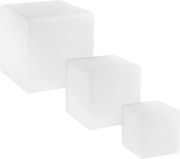 FAN I-GECO-CUBO-L40 Nabíjecí venkovní svítidlo LED Geco, bílé, 4 W, 240 lm, RGBW, stmívatelné, IP65, vč. dálk. ovl., 40 x 40 x 40 cm - FANEUROPE