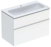 Geberit iCon - Skříňka s umyvadlem, 90x48x63 cm, 2 zásuvky, KeraTect, lesklá bílá 502.333.01.1