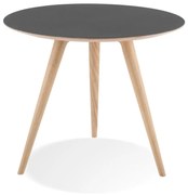 Odkládací stolek z dubového dřeva s černou deskou Gazzda Arp, ⌀ 55 cm