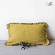Lněný povlak na polštář 40x60 cm Lemon Curry – Linen Tales