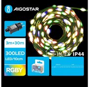 Aigostar - LED Venkovní vánoční řetěz 300xLED/8 funkcí 33m IP44 multicolor