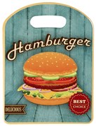 Malé servírovací keramické prkénko Hamburger - 15*20 cm