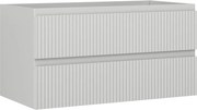 Mexen Rivel, koupelnová skříňka 90 cm, 2 zásuvky, drážkovaná, matná šedá, 91A20-09047-2-BFF62