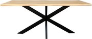 Indický nábytek - Jídelní stůl s kovovými nohami 160x90 cm z masivu mango Mango natural