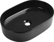 Laveo Desna, umyvadlo na desku 500x350x120 mm, černá matná, LAV-VUD_B250