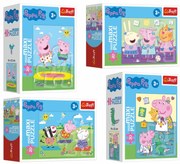 Minipuzzle miniMaxi 20 dílků Prasátko Peppa/Peppa Pig 4 druhy v krabičce 11x8 cm (1 ks)