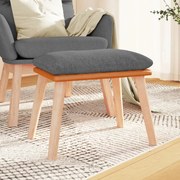 Podnožka světle šedá 45x29,5x35 cm textil a umělá kůže 341446