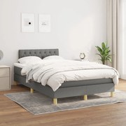 Box spring postel s matrací tmavě šedá 120x200 cm textil 3140842