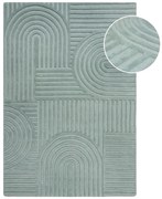 Tyrkysový ručně tkaný vlněný koberec 200x290 cm Zen Garden – Flair Rugs