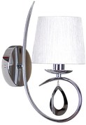 Nástěnná lampa ARNIKA 1xE14/40W/230V lesklý chrom/bílá