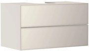 Hansgrohe Xevolos E - Umyvadlová skříňka 98x56x55 cm, 2 zásuvky, matná béžová/metalická béžová 54191790