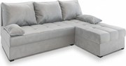 Rohová rozkládací sedací souprava do L CELESTE, 200 cm, s úložným prostorem Roh pohovky: Pravý roh, Barva látky Paros: Světle šedá (Paros 05)