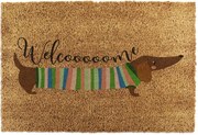 Rohožka z kokosového vlákna 40x60 cm Welcome Sausage Dog – Artsy Doormats