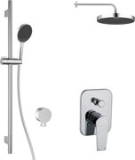 kielle Harmonia - Sprchový set s baterií pod omítku, pro 2 spotřebiče, s příslušenstvím EcoSpare a tělesem, chrom 20623SP70