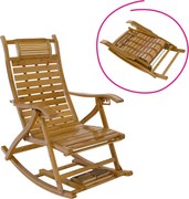 Zahradní houpací křeslo, polohovací, přírodní, bambus, FLOS