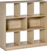 HOMCOM Knihovna 3-Úrovňová Úložná Police pro Kancelář a Obývací Pokoj Dub 97,5 x 30 x 100 cm | Aosom
