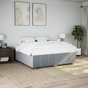 Rám postele bez matrace světle šedý 180 x 200 cm textil 3284853
