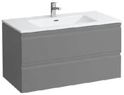 Laufen Pro S - Skříňka s umyvadlem, 100x50 cm, 2 zásuvky, matný grafit H8619654801041