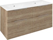 Sapho Cirasa - Umyvadlová skříňka Strip 118x64x46 cm, 4x zásuvka, dub alabama CR121-2322-21