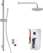 kielle Vega - Sprchový set s baterií pod omítku, pro 2 spotřebiče, s příslušenstvím EcoSpare a tělesem, chrom 20618SP60