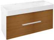 Sapho Mediena - Umyvadlová skříňka 117x51x49 cm, bílá mat/dub natural MD122