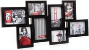 Rámeček pro 8 fotek, fotorámeček, rámeček na fotky barva černá