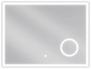 Mexen Kala, LED koupelnové zrcadlo s podsvícením a kosmetickým zrcadlem 80 x 60 cm, 6000K, ochrana proti zamlžování, 9820-080-060-611-00
