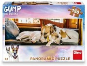 Dino Puzzle Gump na gauči panoramic 150 dílků