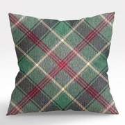 Ervi povlak na polštář Gobelínový - Tradiční zelený tartan