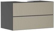 Hansgrohe Xevolos E - Umyvadlová skříňka 98x56x55 cm, 2 zásuvky, matná šedá/bronz 54192390