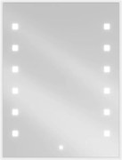 Mexen Ner osvětlené koupelnové zrcadlo 60 x 80 cm, LED 6000K, proti zamlžení - 9809-060-080-611-00