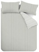 Zelené flanelové povlečení na dvoulůžko/prodloužené 230x220 cm Stripe – Catherine Lansfield