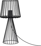 Černá stolní lampa z drátu Kaja SOUL BLACK 42 cm 1xE27