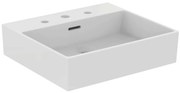 Ideal Standard Extra - Umyvadlo na desku 50x45 cm, s přepadem, 3 otvory pro baterii, bílá T388501