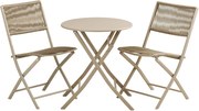 Béžový kovový zahradní jídelní set pro 2 Arcas – House Nordic