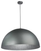 Lustr na lanku SFERA 1xE27/60W/230V pr. 35 cm šedá/stříbrná