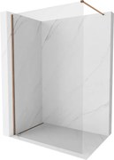 Mexen, Mexen Kioto-X sprchová stěna 100 x 200 cm, průhledná 10 mm, růžové zlato - 800-100-101-60-00-X