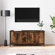 TV skříňka s dvířky kouřový dub 102x35x45 cm kompozitní dřevo