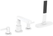 Hansgrohe Finoris - Baterie na okraj vany, 4-otvorová instalace, sBox, matná bílá 76444700
