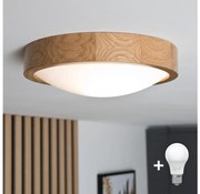 Brilagi - LED Stropní svítidlo CARVALHO SLIM 1xE27/60W/230V dub pr. 27 cm