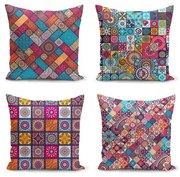 Povlaky na polštáře v sadě 4 ks 45x45 cm Mandala Tiles – Minimalist Cushion Covers