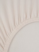 MK Lůžkoviny Jersey prostěradlo do postýlky s elastanem 70 × 140 cm – bílá káva