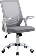 Ergonomická kancelářská židle Vinsetto – síťová židle s nastavitelnou výškou, skládacími opěrkami a prodyšnou bederní oporou pro teenagery a dospělé,