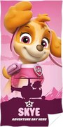 Dívčí plážová osuška Tlapková patrola - Paw Patrol - motiv Skye Adventure Bay Hero - 100% bavlna 70 x 140 cm