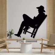 Elegantní dřevěný obraz na stěnu - KOVBOJ | SENTOP PR0437 plywood