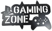 Živá Zeď Dřevěná nástěnná dekorace Gaming zone černé